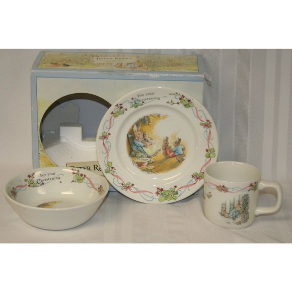 Wedgwood | Accents | Peter Rabbit By Wedgwood 3 Piece Christening Set ...
